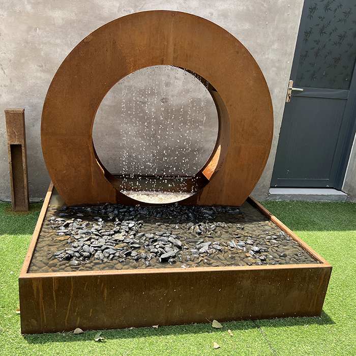 Outdoor Corten Steel Water Feature - Keweitrading