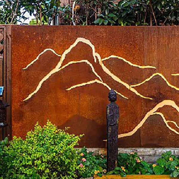 Custom Corten Steel Fence, Corten Gates, Cladding, Siding Panels
